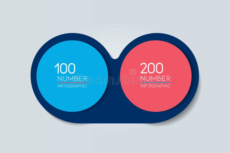 2 Elements Scheme, Diagram. Two Connected Circles. Infographic Template ...