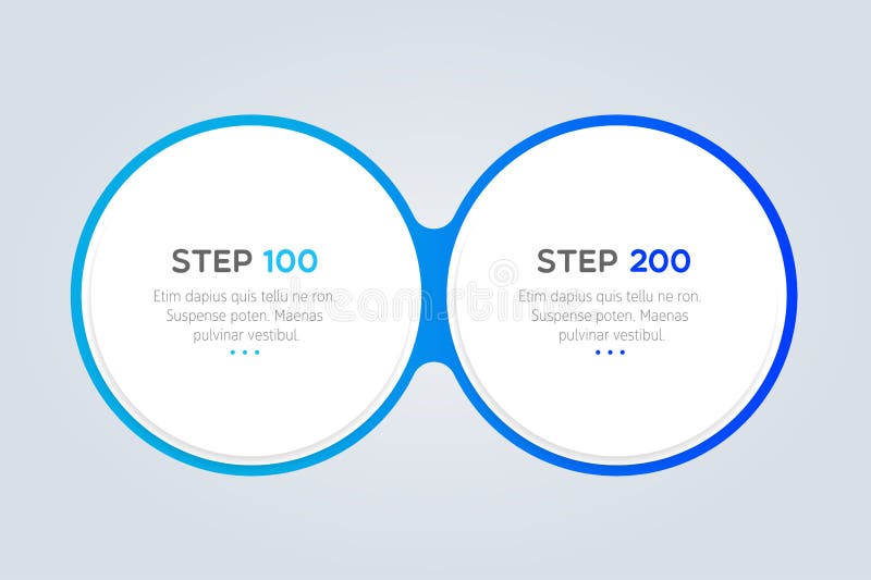 2 Elements Scheme, Diagram. Two Connected Circles Stock Vector ...