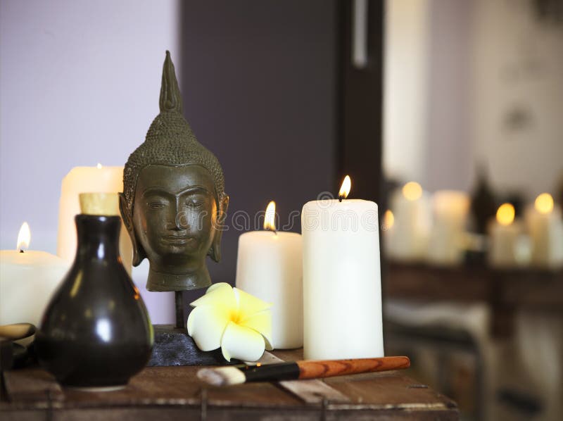 Elements of Spa Massage in Spa Salon Stock Photo - Image of bath ...