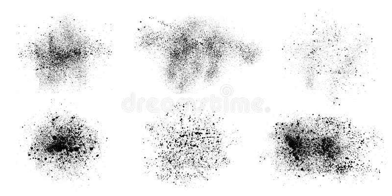 Elements of Spray Paint Set, Ink Blots. Vector Illustration Stock ...