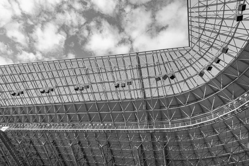 Elements of the Stadium Construction. Stock Image - Image of ...