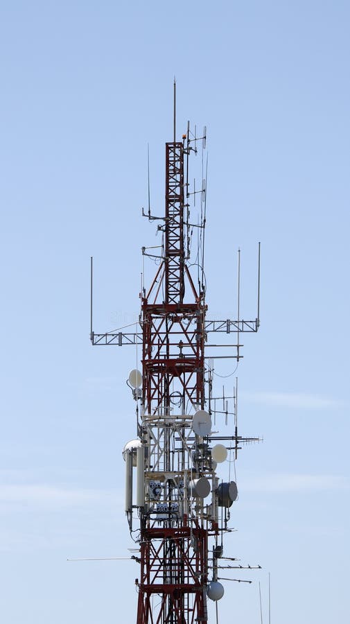 Elements of a Telecom Tower Stock Photo - Image of media, modern: 88882966