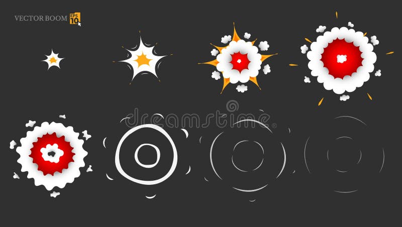 The Elements of Vector Animation Explosion. Stock Vector - Illustration ...