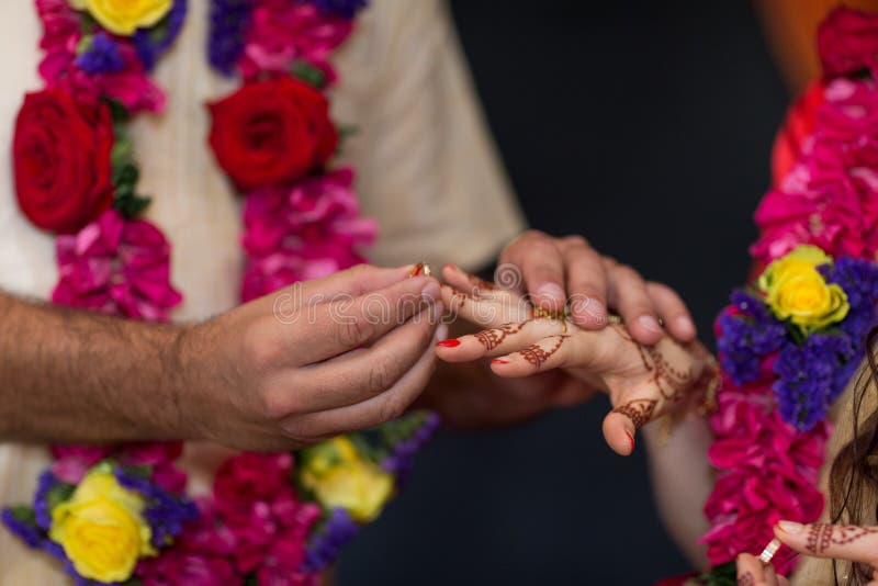 Elements of Vedic Wedding Wearing Rings Close Up Stock Image - Image of ...