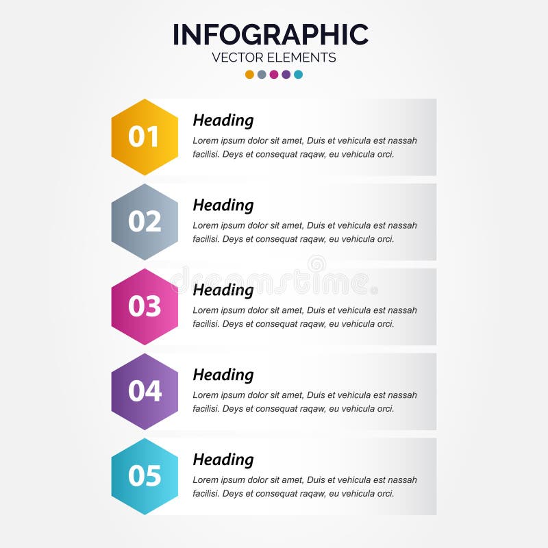 Elements for Vertical Infographic. Presentation and Chart. Steps or ...