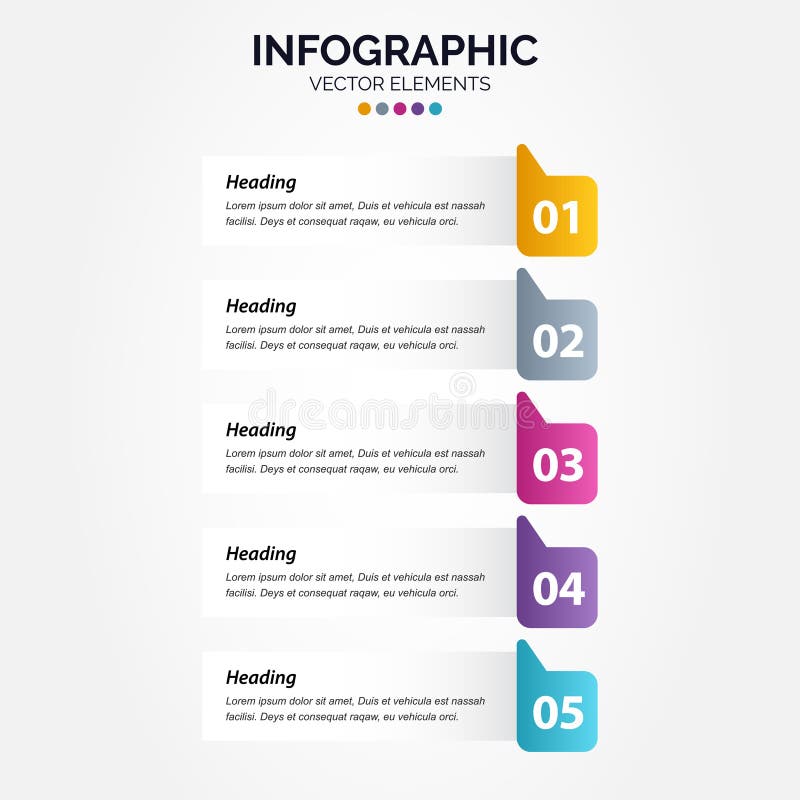 Elements for Vertical Infographic. Presentation and Chart. Steps or ...