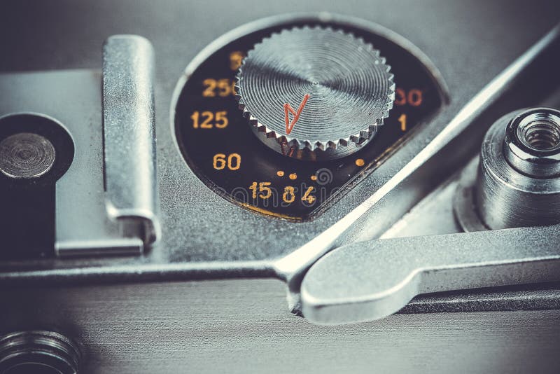 Elements of a Vintage Close-up Camera Stock Photo - Image of macro ...