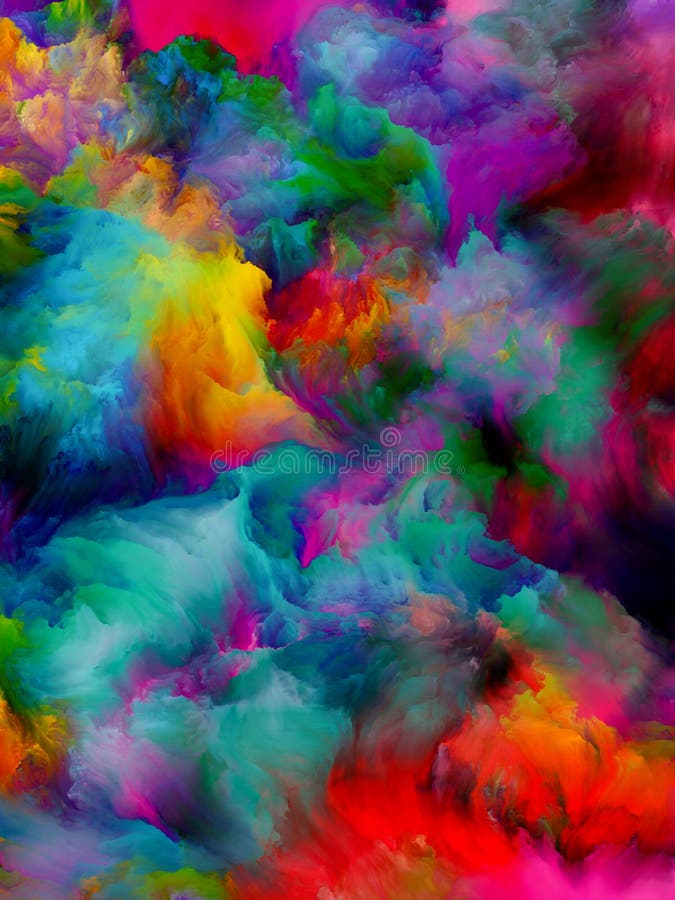 Elements of Virtual Color stock illustration. Illustration of fractal ...