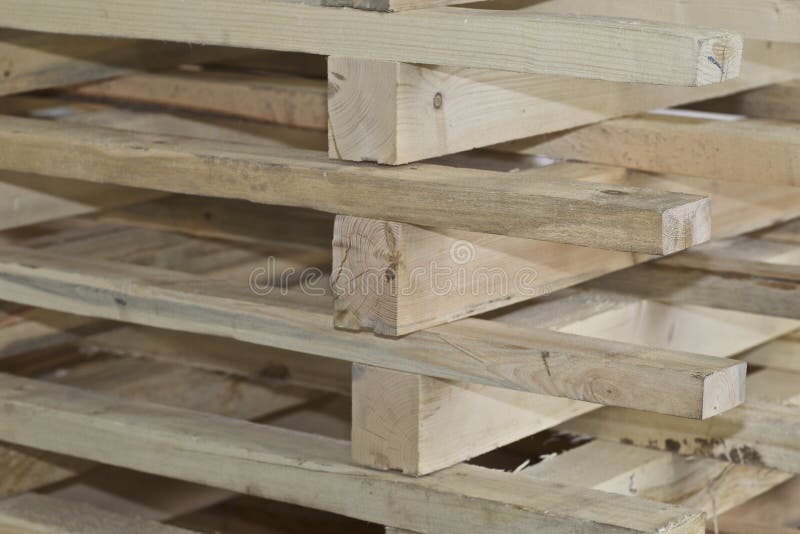 Elements of Wooden Pallets for Loading and Unloading Cargo Stock Image ...