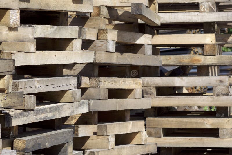 Elements of Wooden Pallets for Loading and Unloading Cargo Stock Image ...