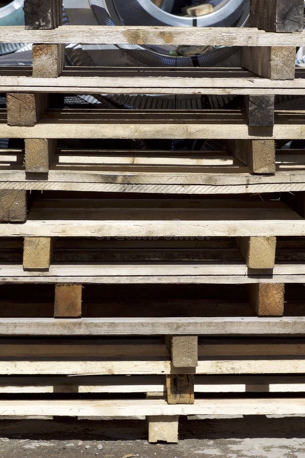 Elements of Wooden Pallets for Loading and Unloading Cargo Stock Image ...
