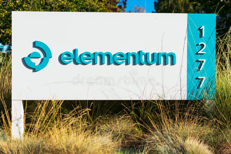 Elementum sign at HQ editorial photography. Image of office - 208084472