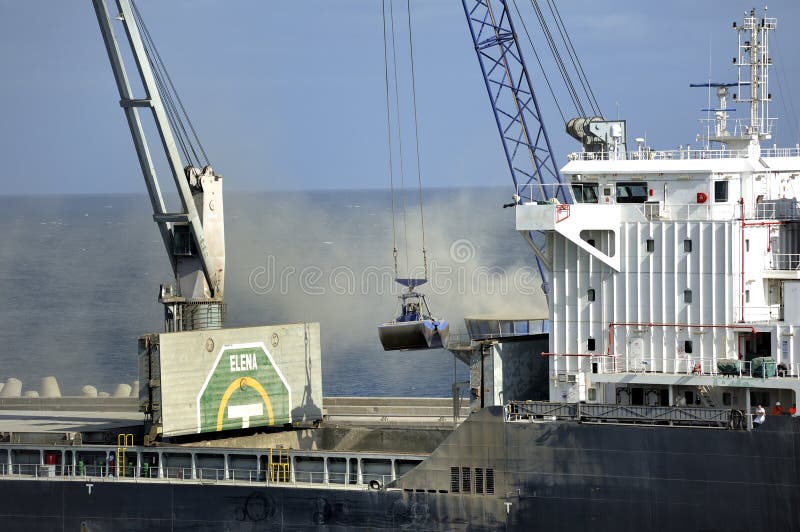 Elena Off Loading Its Cargo by Crane Editorial Stock Photo - Image of ...