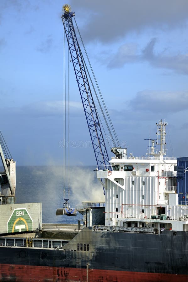 Elena Off Loading Its Cargo by Crane Editorial Photo - Image of marker ...