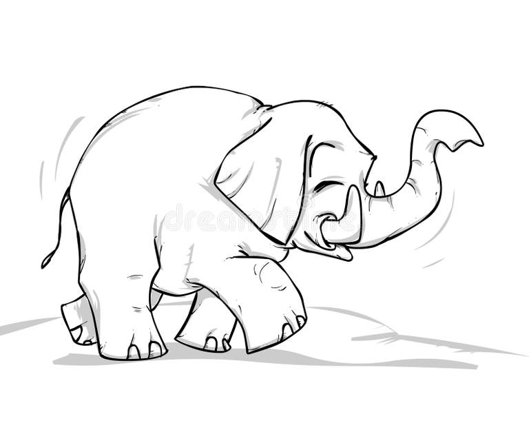 Cute Elephant Line Art Stock Illustrations – 10,412 Cute Elephant Line ...