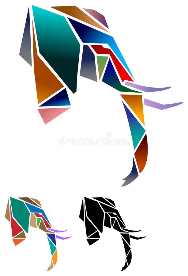 Elephant abstract stock vector. Illustration of cute - 76535259