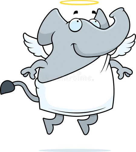 Elephant Angel stock vector. Illustration of cartoon - 11988423
