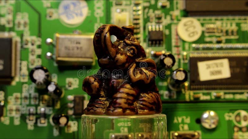 3D Elephant Rotates on Black Background. Wild Animals Concept. Circus ...