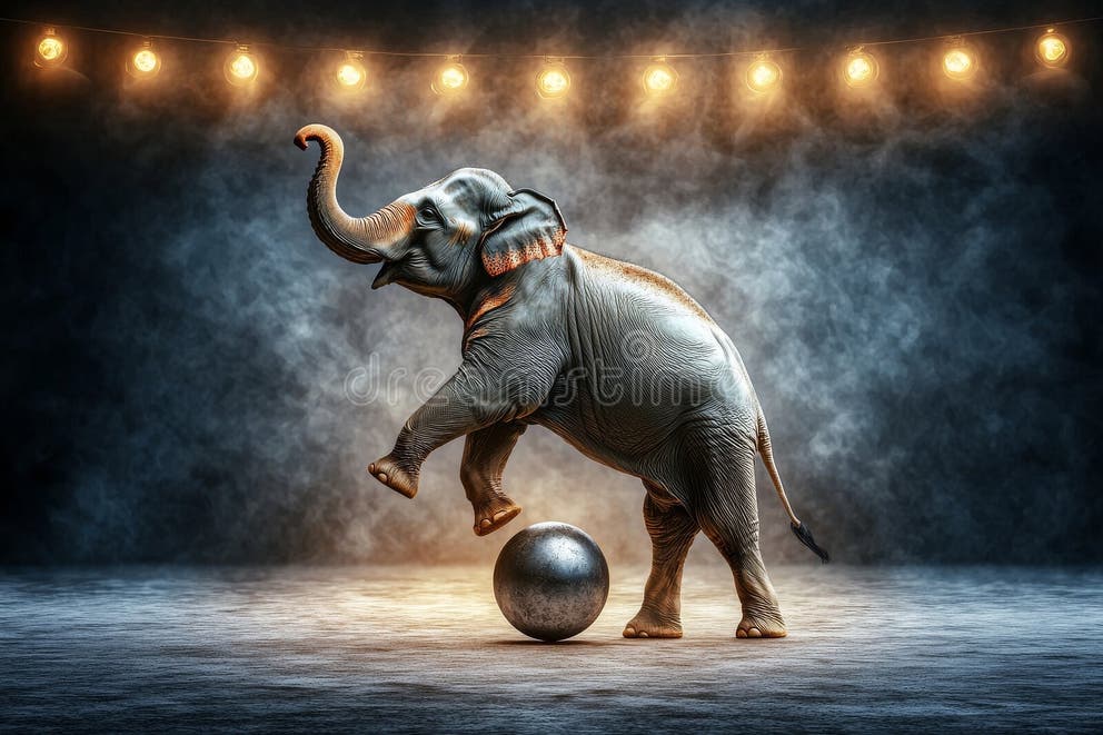 An Elephant Balancing on a Ball, Its Shape and the Ball Streamlined ...