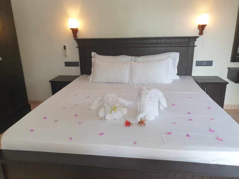 Elephant bed decoration stock photo. Image of property - 264392654