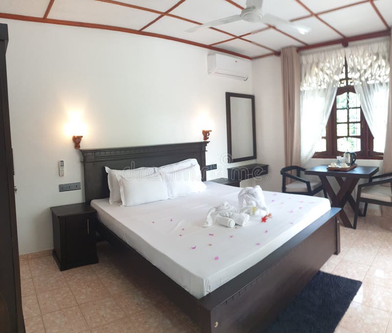 Elephant bed decoration stock photo. Image of property - 264392704