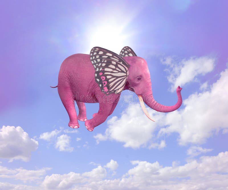 Pink Elephant Flying Stock Illustrations – 179 Pink Elephant Flying ...