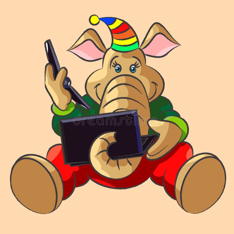 Cartoon Busy Elephant Stock Illustrations – 23 Cartoon Busy Elephant ...