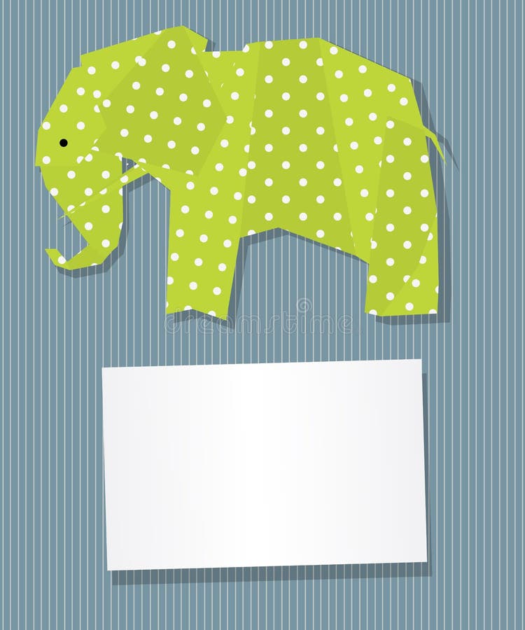 Elephant card stock vector. Illustration of design, blue - 26857085