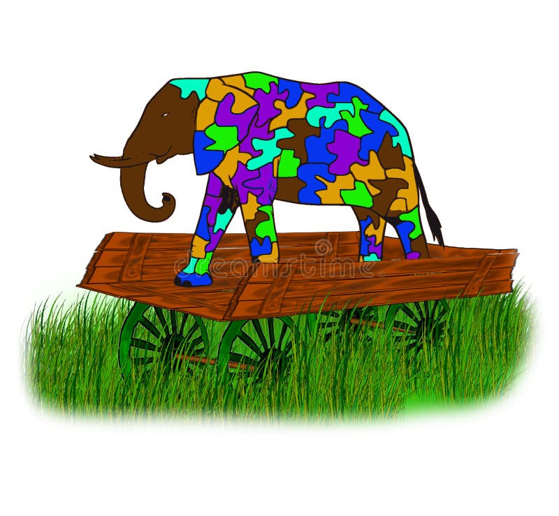 Elephant Push Stock Illustrations – 52 Elephant Push Stock ...