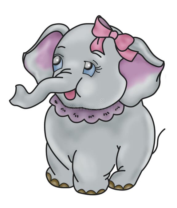 Elephant cartoon stock illustration. Illustration of gray - 3412646