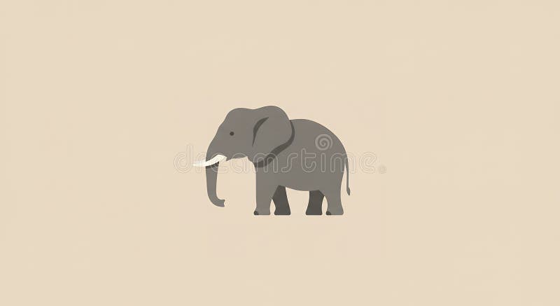 Elephant Clipart Illustration on Pastel Background Stock Illustration ...