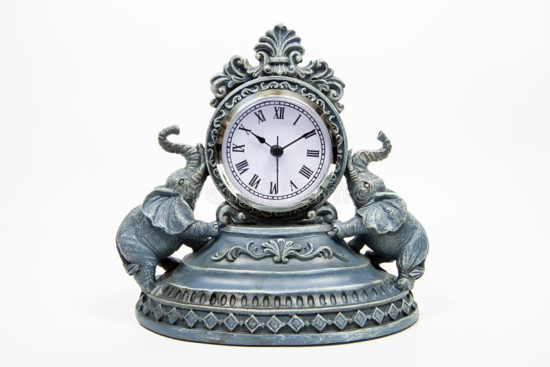 Elephant-clock stock image. Image of kitsch, time, brown - 30325835