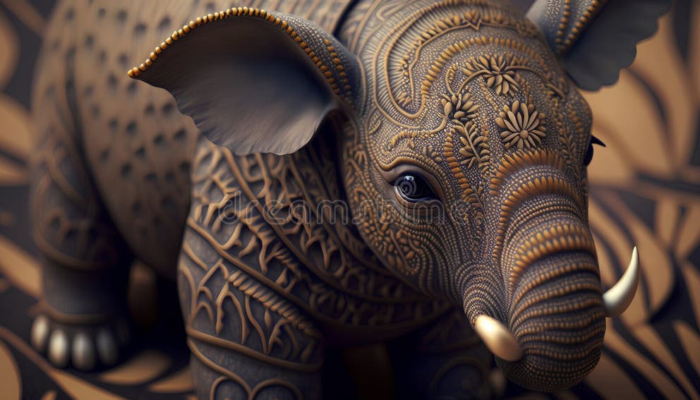 Elephant. 3D Illustration. 3D CG. High Resolution Stock Image - Image ...