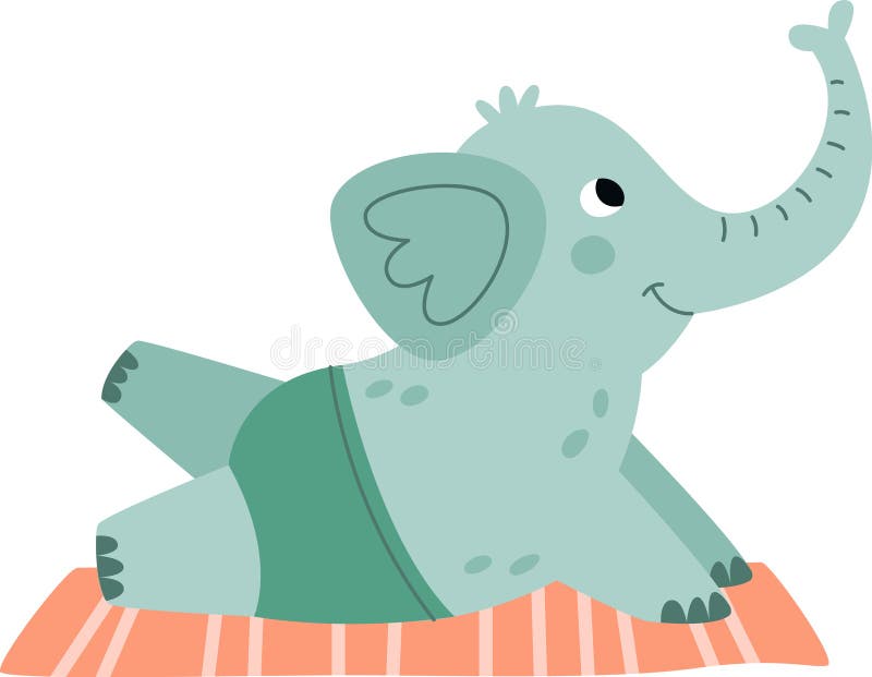 Elephant Doing Yoga stock vector. Illustration of lifestyle - 300414000