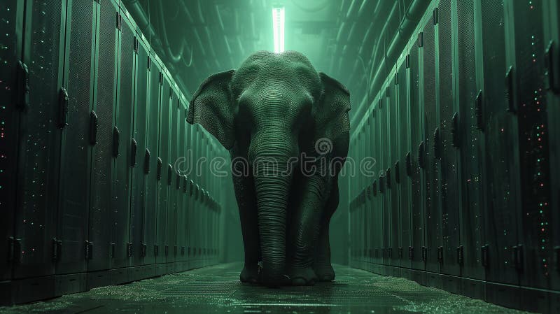 An Elephant Explores the Inner Workings of Data Center, Highlighting ...