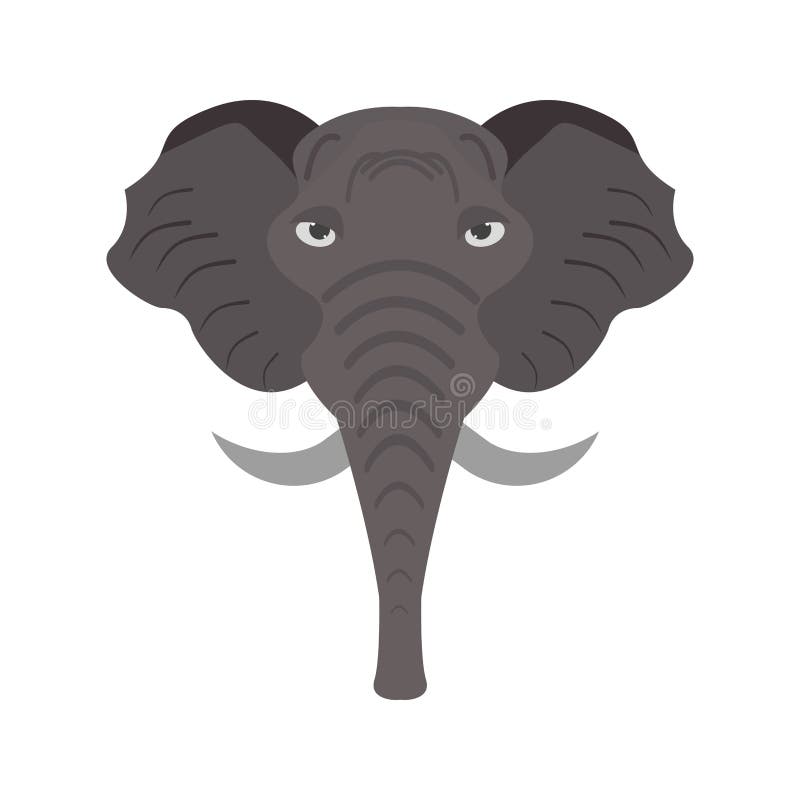 Elephant Face stock vector. Illustration of animal, icon - 100710933