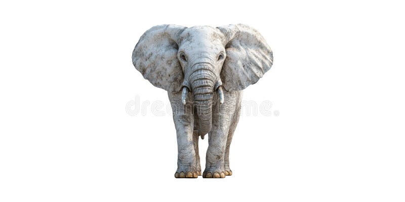 Elephant Facing Forward. Symbol of Strength and Wisdom in Nature ...