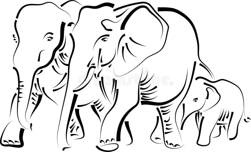 Elephant Family Stock Illustrations – 3,304 Elephant Family Stock ...