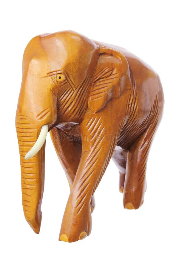 Elephant Figurine stock photo. Image of tusks, wood, model - 26627888