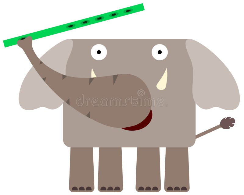 Elephant flutes stock illustration. Illustration of humor - 35059800