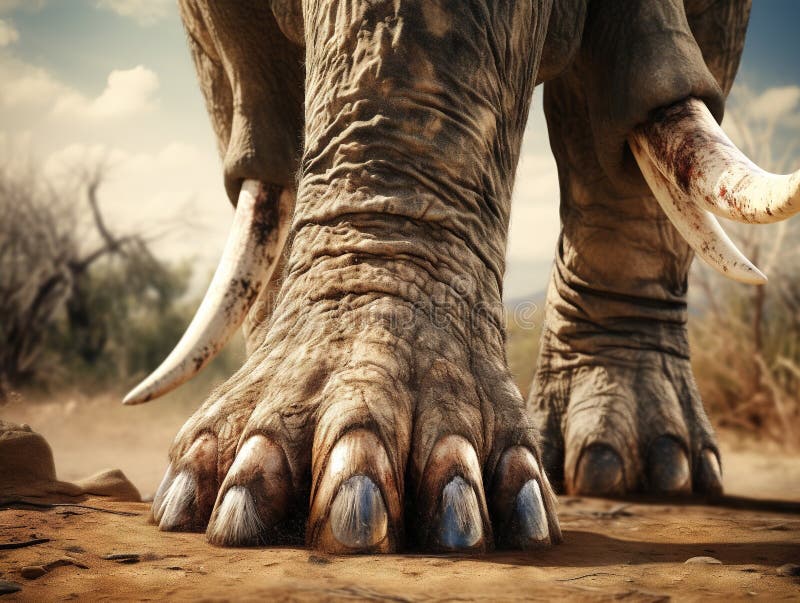 Elephant foot stock illustration. Illustration of skin - 293694973