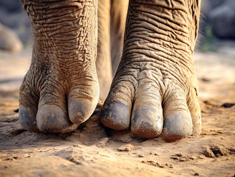 Ai Generated Illustration Wildlife Concept of Elephant Foot Stock ...