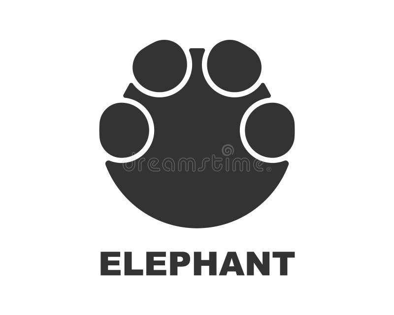 Elephant Footprint Logo, Paw Print Stock Vector - Illustration of ...