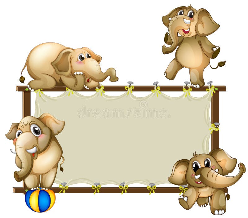 Elephant Border Stock Illustrations – 2,269 Elephant Border Stock ...