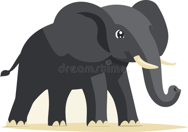 Elephant, Front View, Perfect for Wildlife Stock Vector - Illustration ...