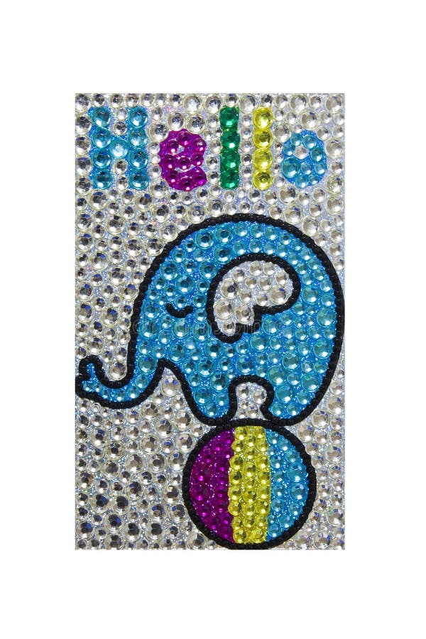 Elephant glitter jewelly stock image. Image of glitter - 22591821