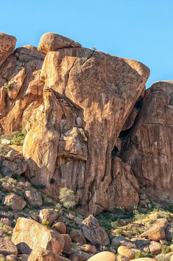 Elephant Head Rock at Ameib Stock Image - Image of landscape, africa ...