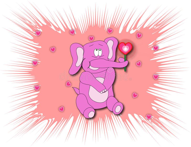The elephant with heart 2 stock image. Image of love, relations - 8014147