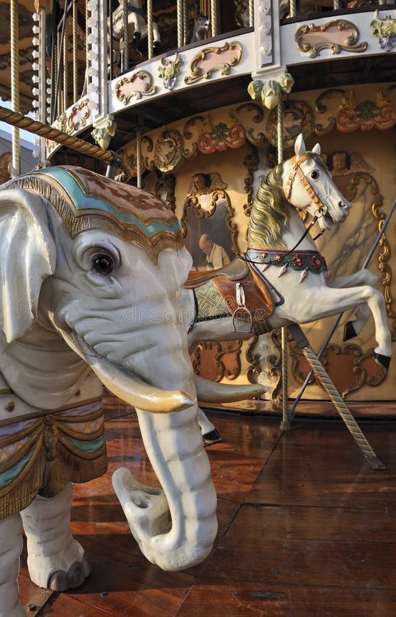 Carousel Elephant stock photo. Image of antique, recreation - 26202330