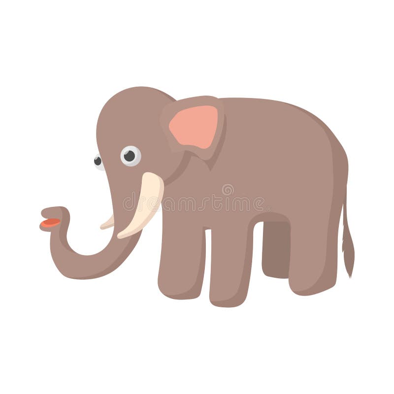 Elephant Icon, Cartoon Style Stock Vector - Illustration of cartoon ...